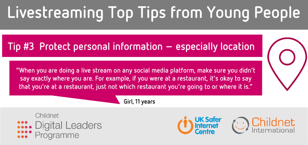Livestreaming - top tips from young people | Childnet