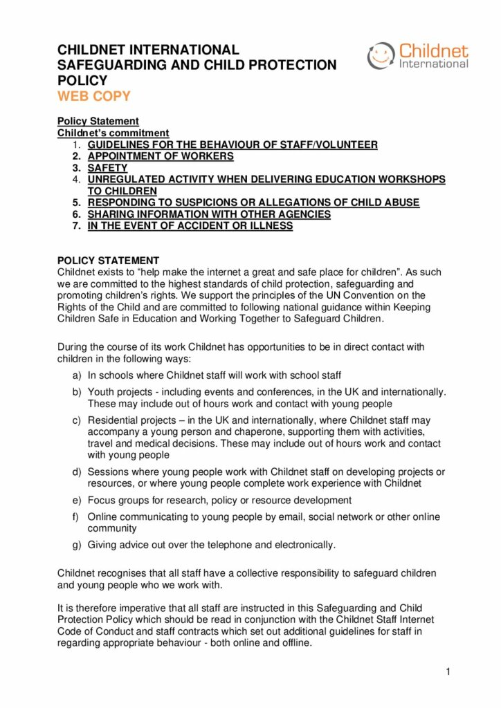 Safeguarding Commitment | Childnet