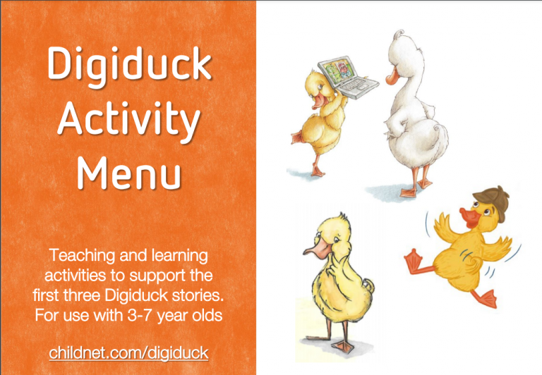 New Digiduck Activity Menu for Educators | Childnet