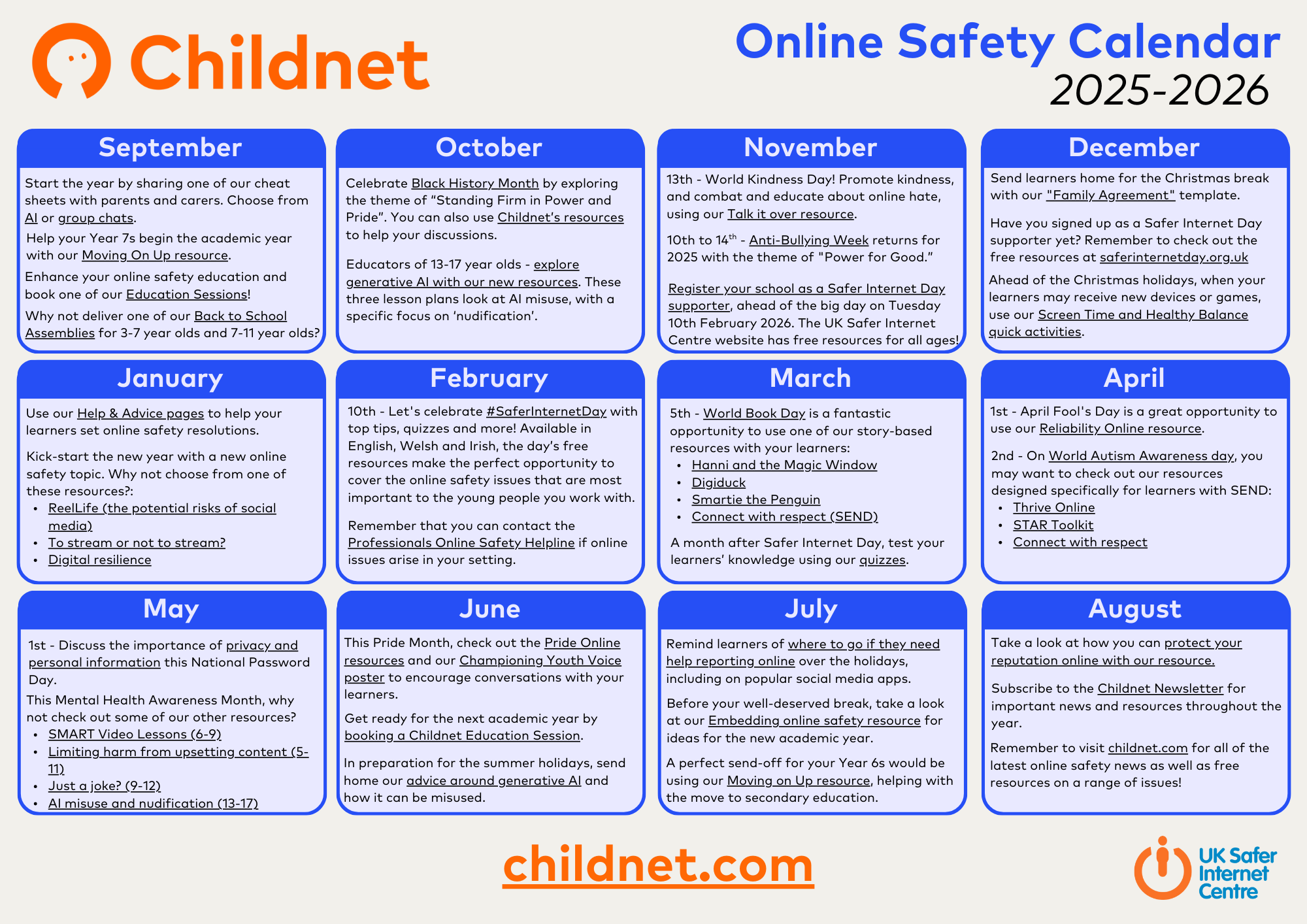 Safety Awareness Calendar Road Safety – St George's School
