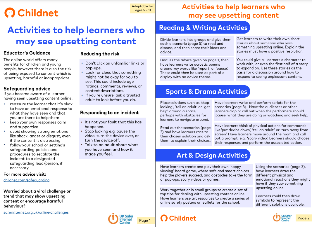 How to support young people who encounter upsetting content online | Childnet